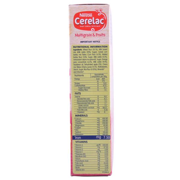 Cerelac Baby Cereal with Milk, Multi Grain & Fruits 12 months + 300 g ...