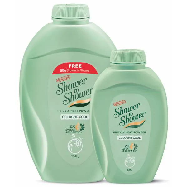 Shower to Shower Cologne Cool Prickly Heat Powder 150 g (Free Shower to ...