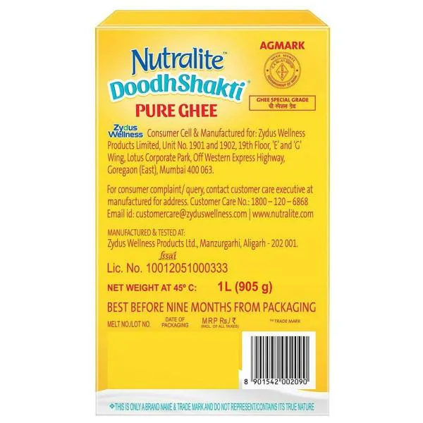 Nutralite Doodhshakti Ghee 1 L (Carton) - JioMart