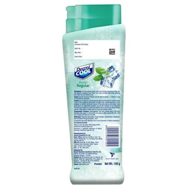 Dermicool Menthol Regular Prickly Heat Powder 150 g - JioMart