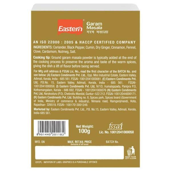 Eastern Garam Masala Powder 100 g - JioMart