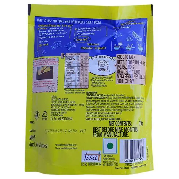 Maggi Cheese Macaroni Instant Pazzta 70 g - JioMart