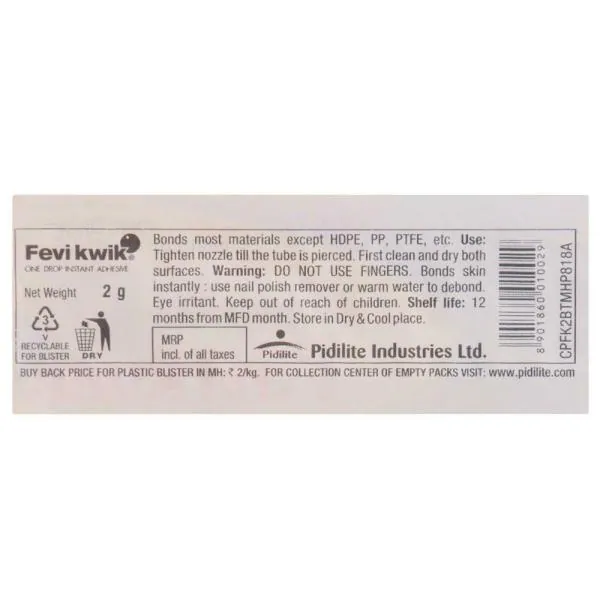 Pidilite Fevikwik 2 g - JioMart