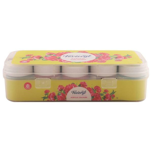 Pidilite Fevicryl Sunflower Acrylic Colours Kit (10 Shades) - JioMart