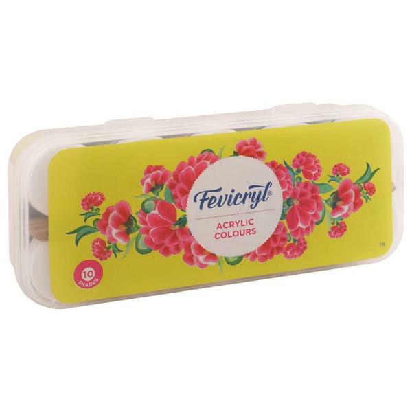 Pidilite Fevicryl Sunflower Acrylic Colours Kit (10 Shades) - JioMart