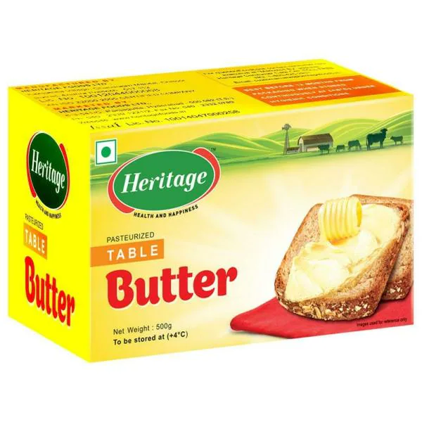 Heritage Table Butter 500 g (Carton) - JioMart