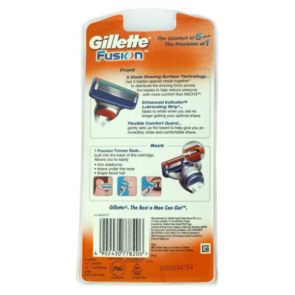 Gillette Fusion 5 Blades Manual Shaving Razor - JioMart