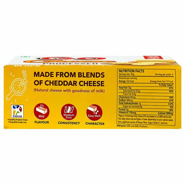 Go Cheese Block 200 g (Carton) - JioMart