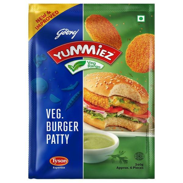 Yummiez Veg Burger Patty 340 g - JioMart