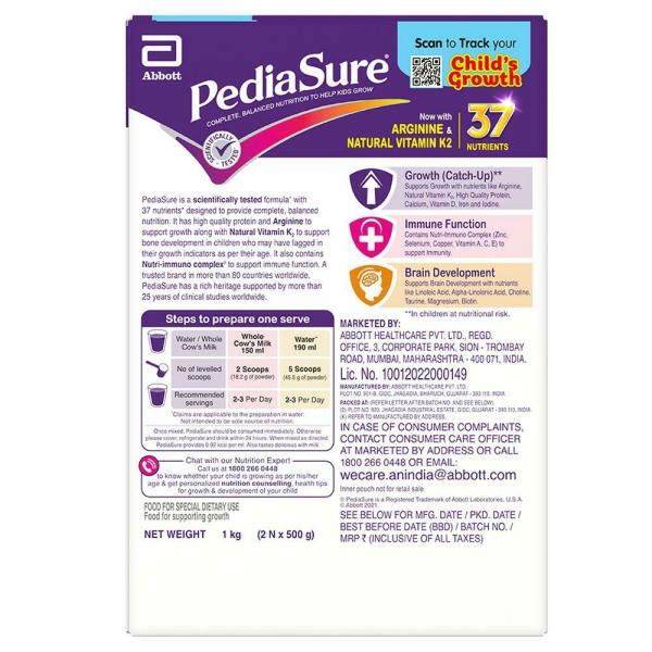 PediaSure Chocolate Drink Powder 1 kg - JioMart