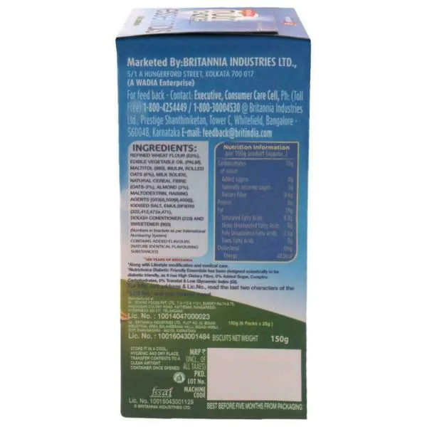 Britannia NutriChoice Essentials Oat Cookies 150 g - JioMart
