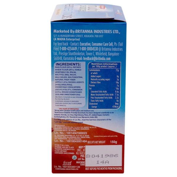 Britannia NutriChoice Essentials Ragi Cookies 150 g - JioMart