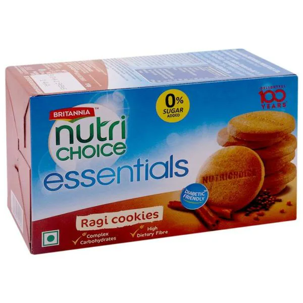 Britannia NutriChoice Essentials Ragi Cookies 150 g - JioMart