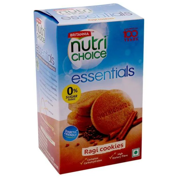 Britannia NutriChoice Essentials Ragi Cookies 150 g - JioMart
