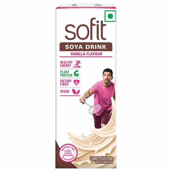 Sofit Vanilla Flavoured Soya Drink 200 ml (Tetra Pak) - JioMart