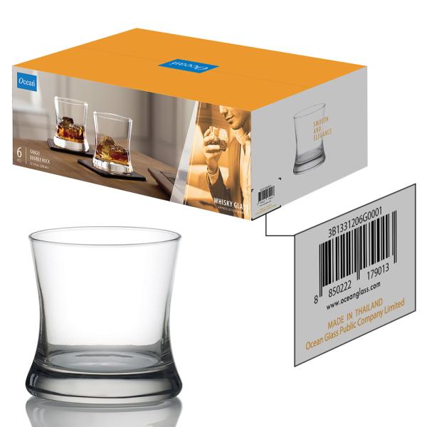 Ocean Tango Whisky Glass 350 ml (Set of 6) - JioMart