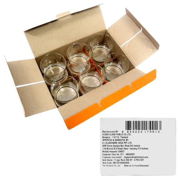 Ocean Tango Whisky Glass 350 ml (Set of 6) - JioMart