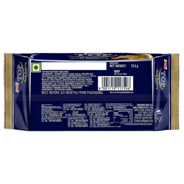 Parle Top Delicious Buttery Crackers 73.5 g - JioMart