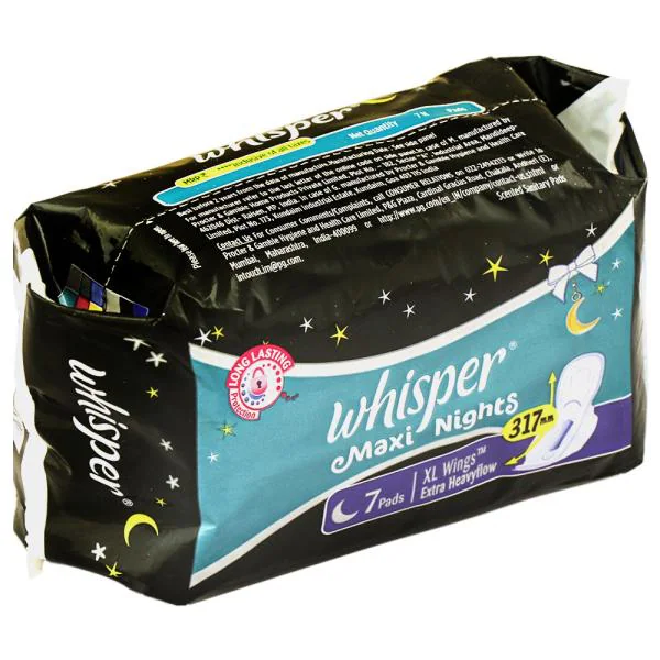 Whisper Maxi Fit Sanitary Napkin with wings (XL) 7 pads - JioMart
