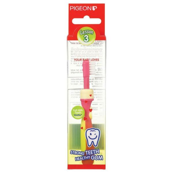 Pigeon Pink Lesson-3 Training Toothbrush (12 Months +) - JioMart