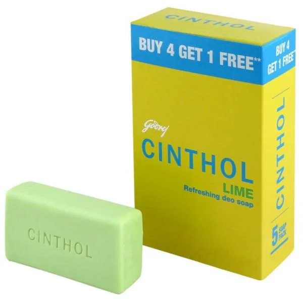 Cinthol Lime Refreshing Deo Soap 100 g (Buy 4 Get 1 Free) - JioMart