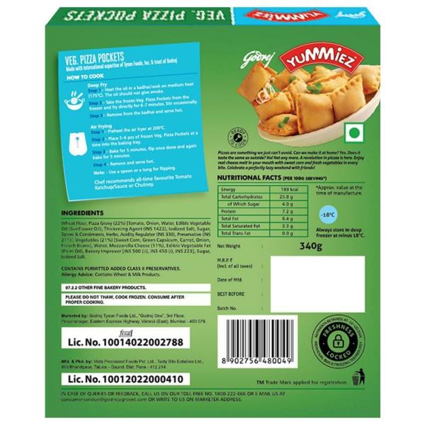 Yummiez Veg Pizza Pockets 340 g - JioMart