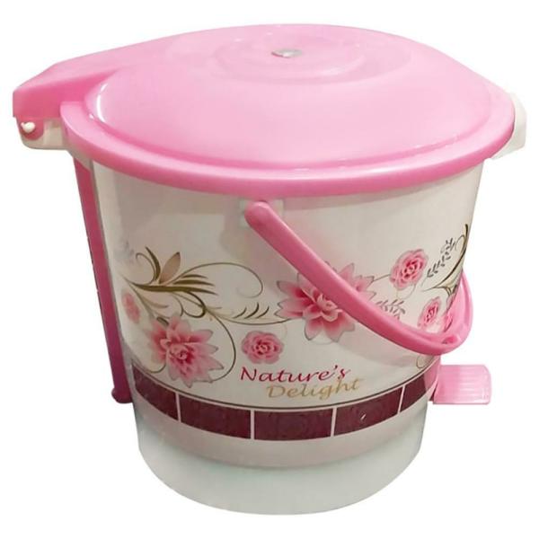 Joyo Printed Pink Plastic Pedal Dustbin 6.2 L - JioMart