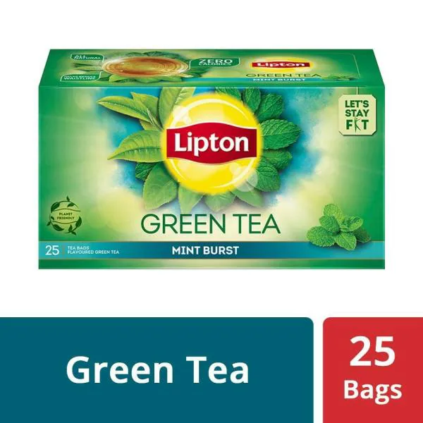 Lipton Mint Burst Green Tea Bags 25 pcs - JioMart