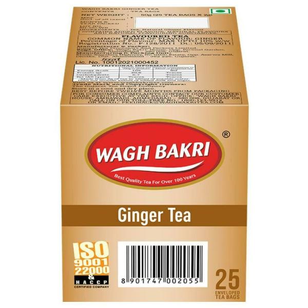 Wagh Bakri Ginger Tea Bags 50 g (Pack of 25) - JioMart