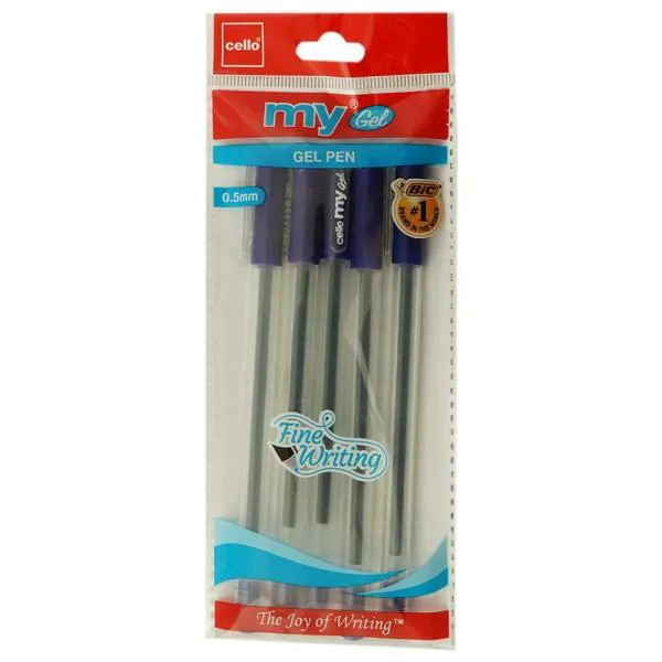 Bic Cello My Blue Gel Pen (Pack Of 5) - JioMart