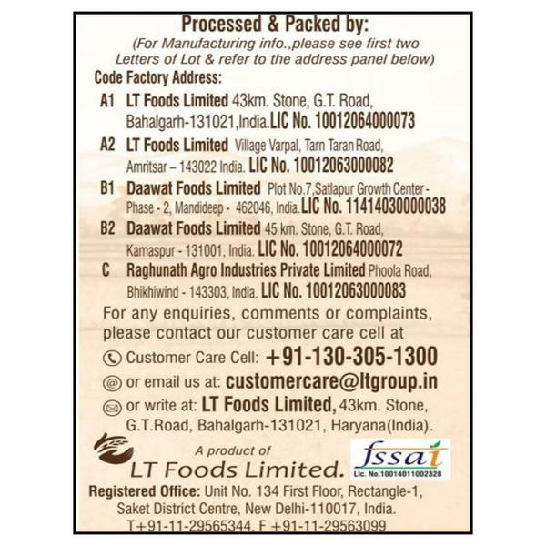 Daawat Rozana Tini 50 Basmati Rice 10 kg - JioMart