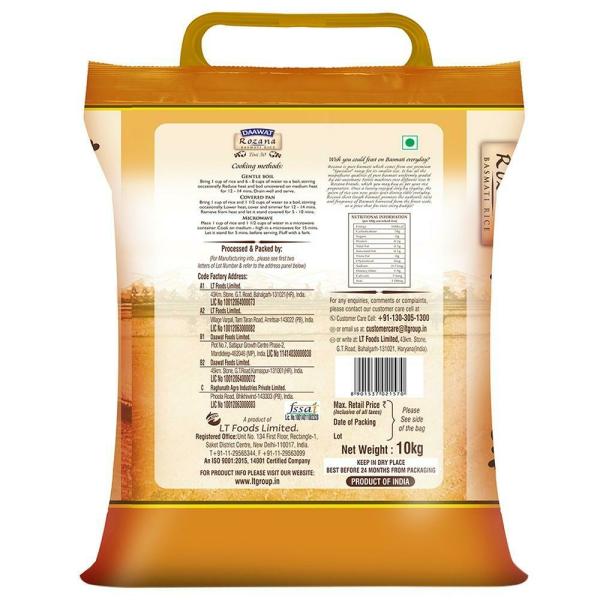 Daawat Rozana Tini 50 Basmati Rice 10 kg - JioMart