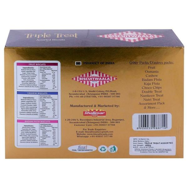 Shalimar Biscuitwaala Triple Treat Assorted Biscuits 400 g - JioMart