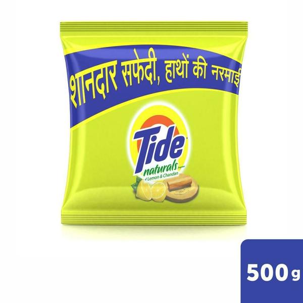 Tide Naturals Lemon & Chandan Detergent Powder 500 g - JioMart
