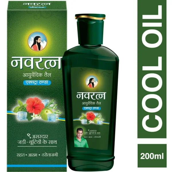 Navratana Extra Thanda Ayurvedic Hair Oil 200 ml - JioMart