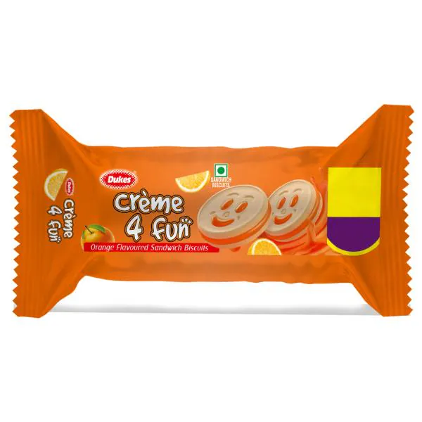 Dukes Cream 4 Fun Orange Sandwich Biscuits 29.17 g - JioMart