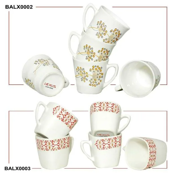 Lexus Comfort Assorted Ceramic Mug 140 ml (Set of 6) - JioMart
