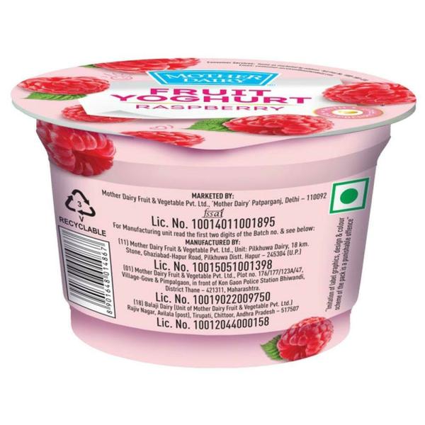 Mother Dairy Raspberry Yogurt 100 g (Cup) - JioMart