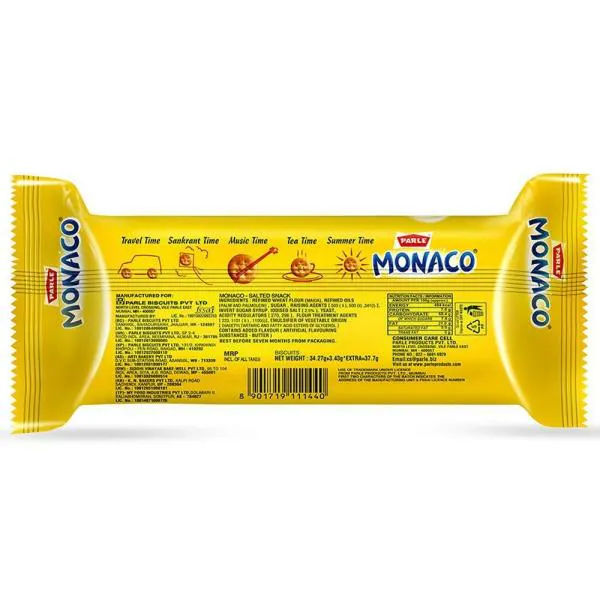 Parle Monaco Salted Biscuits 29 g - JioMart
