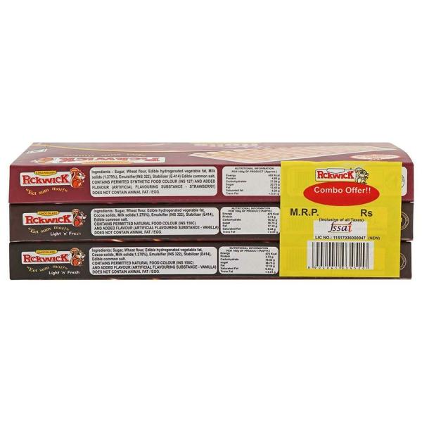 Pickwick Strawberry & Chocolate Wafer Rolls Combo Pack 50 g (Pack of 3 ...