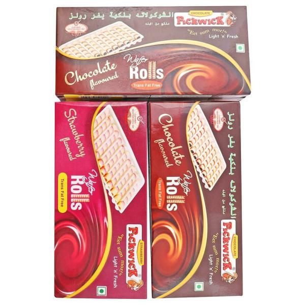 Pickwick Strawberry & Chocolate Wafer Rolls Combo Pack 50 g (Pack of 3 ...