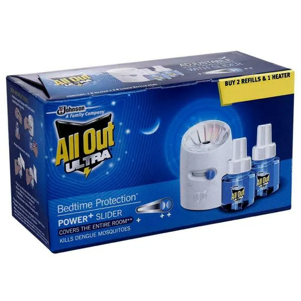 All Out Ultra Power+ Slider Mosquito Repellent Machine+ Refill 45 ml ...