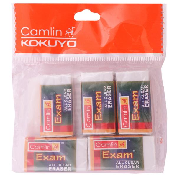 Camlin Exam All Clear Eraser (Pack of 5) - JioMart