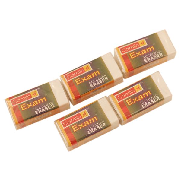 Camlin Exam All Clear Eraser (Pack of 5) - JioMart