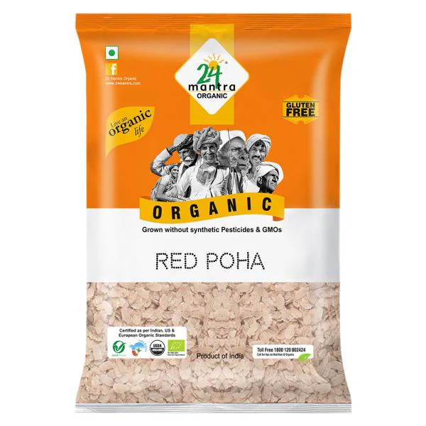24 Mantra Organic Red Rice Poha / Aval 500 g - JioMart