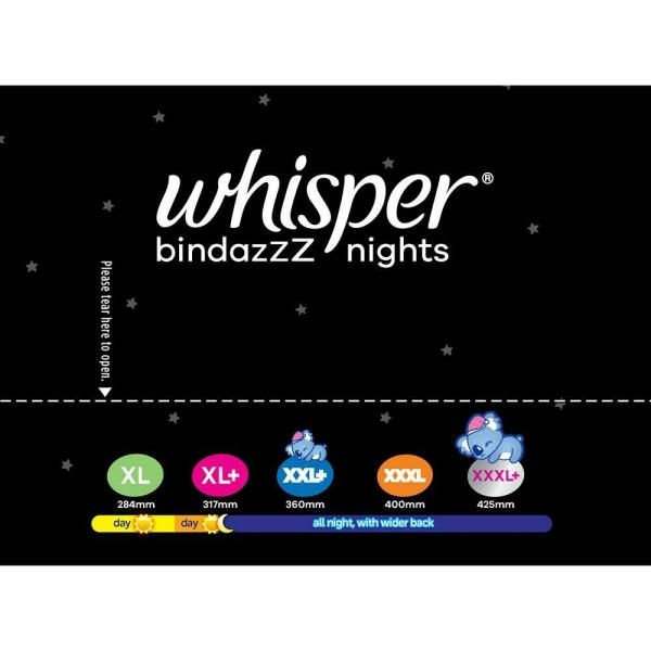 Whisper Ultra Nights Sanitary Napkin with Wings (XL+) 15 pads - JioMart
