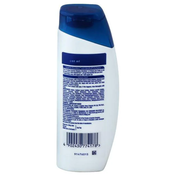 Head & Shoulders Lemon Fresh Anti-Dandruff Shampoo 180 ml - JioMart