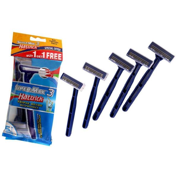 Super-Max 3 Hattrick Manual Shaving Razor 3 Blades (Buy 1 Get 1 Free ...