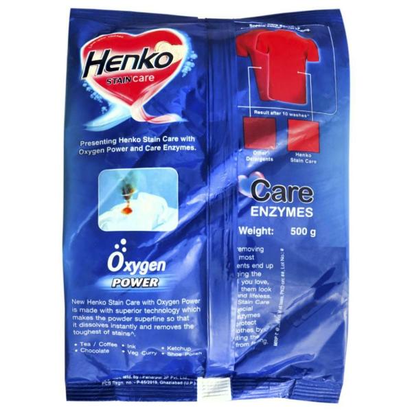 Henko Stain Champion Oxygen Power Detergent Powder 500 g - JioMart