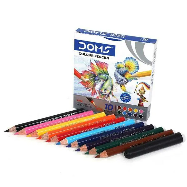 Doms Colour Pencils (10 Shades) - JioMart